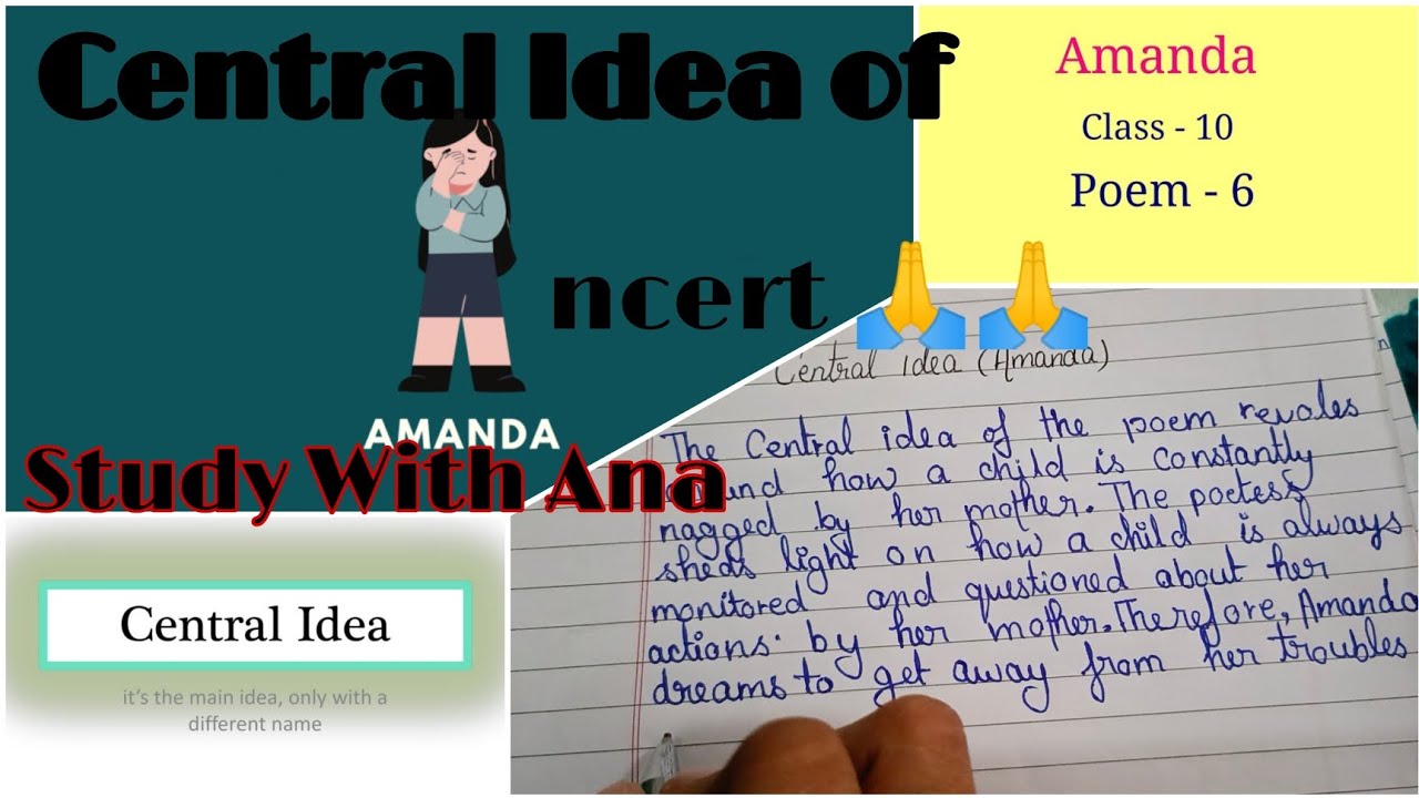 Class 10th NCERT English | First flight Chapter Amanda | Central idea ...