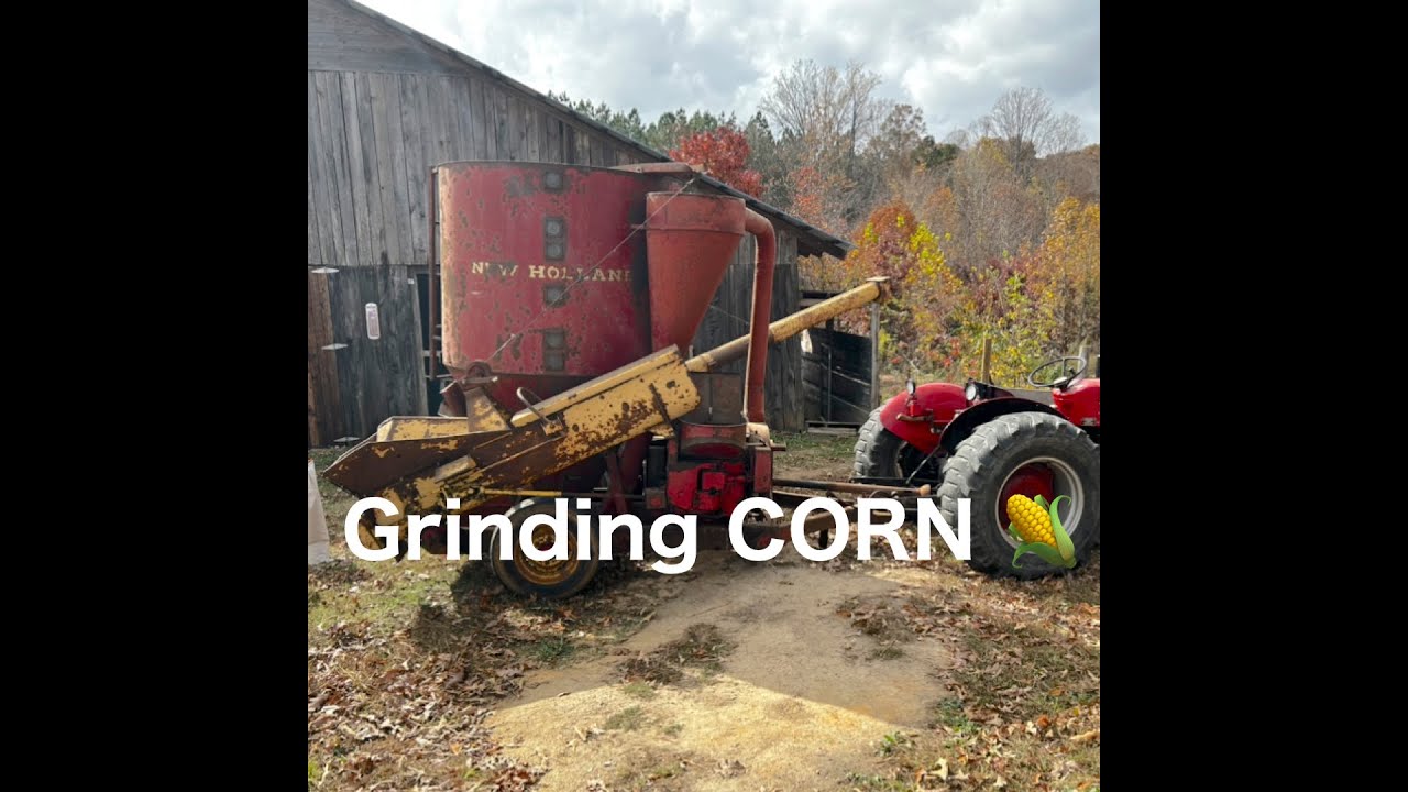 New Holland 351grain mill grinding feed - YouTube
