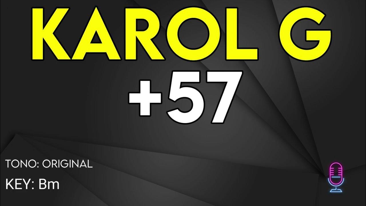 KAROL G - +57 - Karaoke Instrumental - YouTube