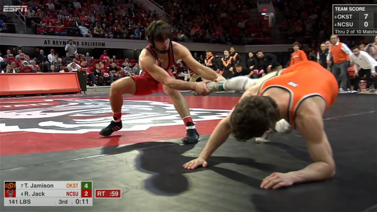 141lbs Ryan Jack (NC State) vs Tagen Jamison (Oklahoma State) - YouTube