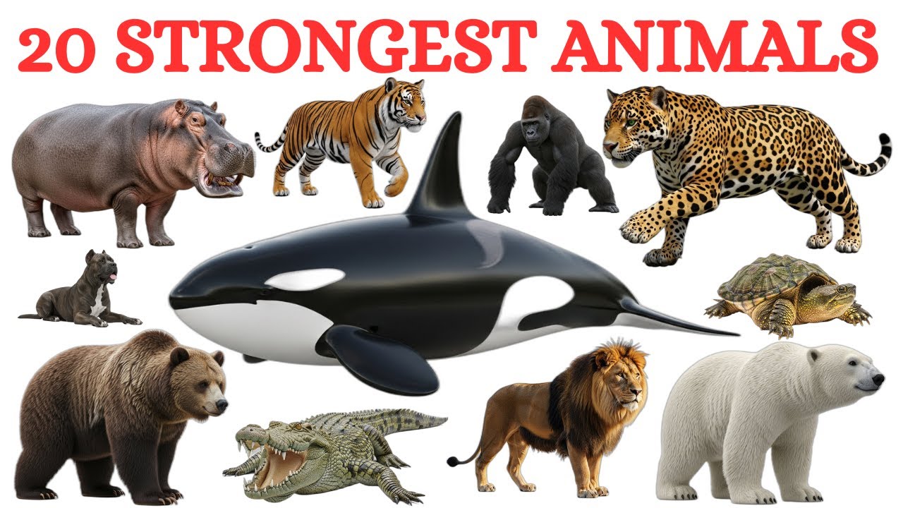 Top 20 Strongest Animals Bite Force | Most Dangerous Jaws | Lion vs ...