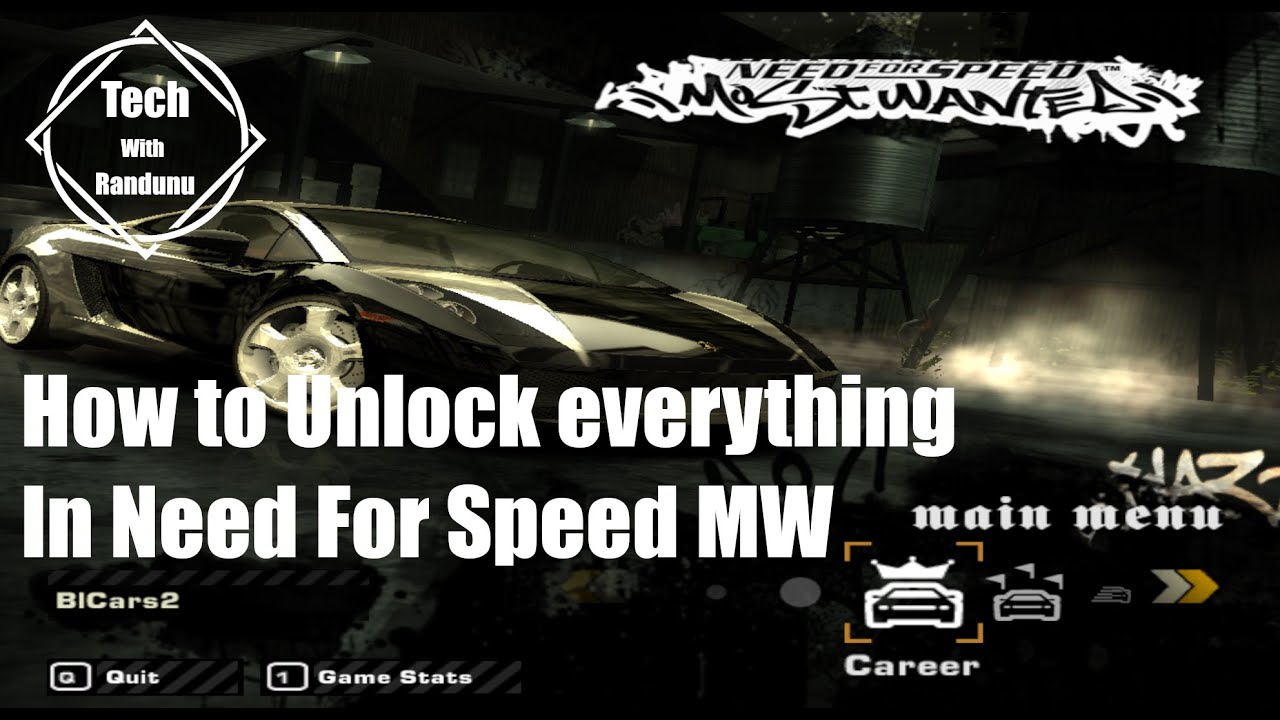 How to unlock everything in NFS MW 2005 and get unlimited bounty. - YouTube