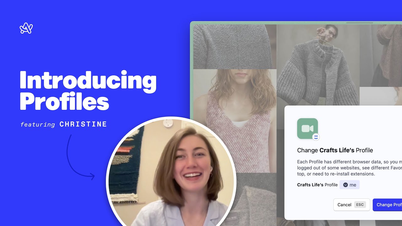 Arc Browser | Introducing Profiles to Arc Spaces with Christine - YouTube
