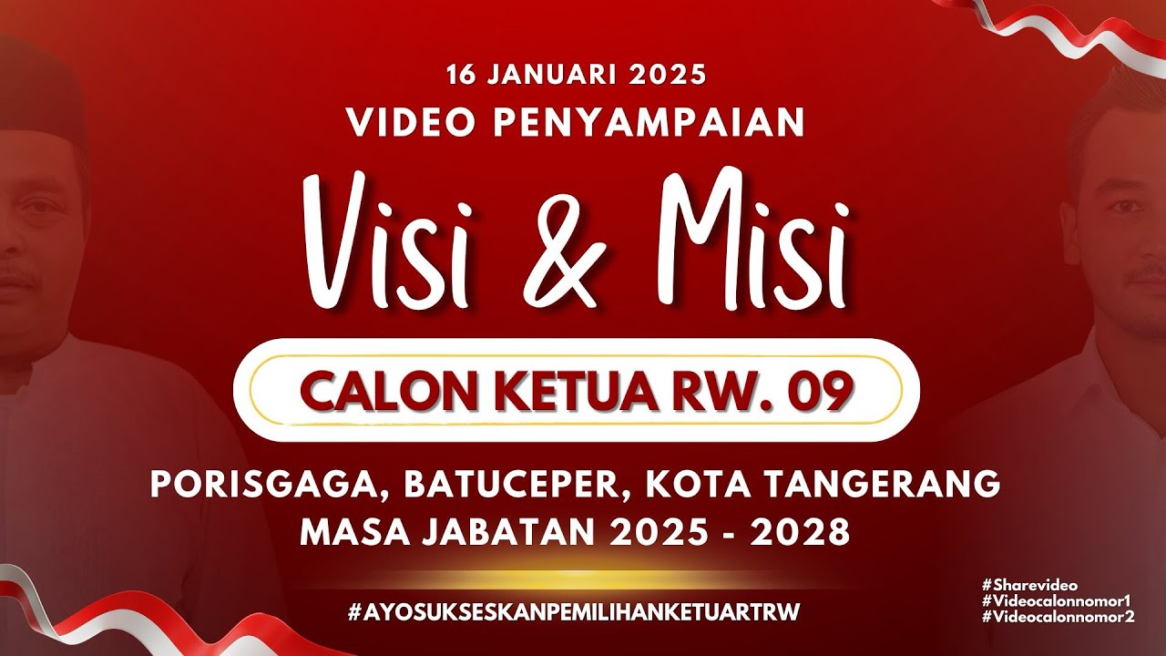VISI & MISI CALON RW. 09 PORIS GAGA | KUSWARA NOMOR URUT 1 - YouTube