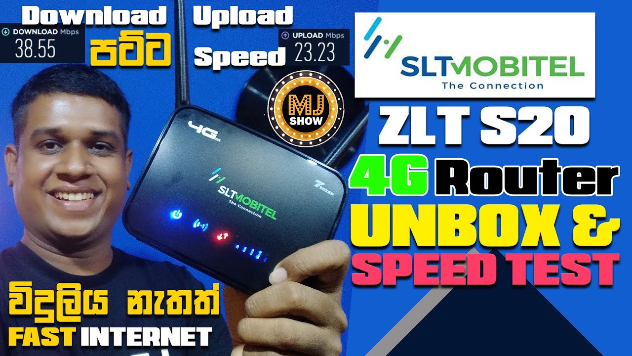 ZLT S20 4G Router Unbox & Speed Test | SLT Mobitel Fast Internet ...