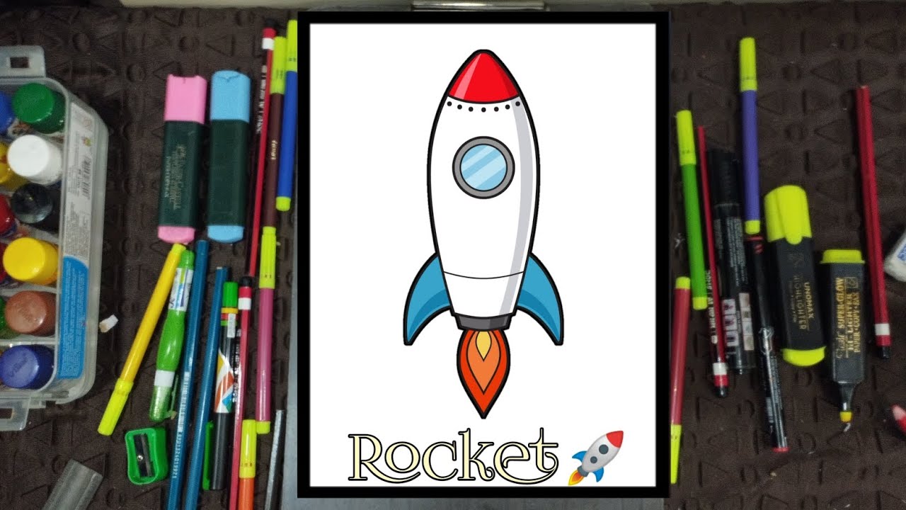 How to make rocket/project drawing/rocket project drawing /easy kid ...