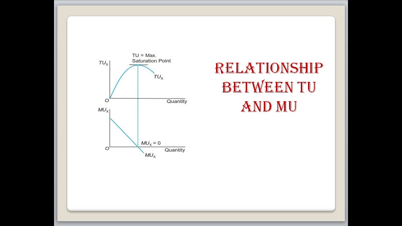 Relation between TU and MU 12th Economics by Shiv Kumar - YouTube