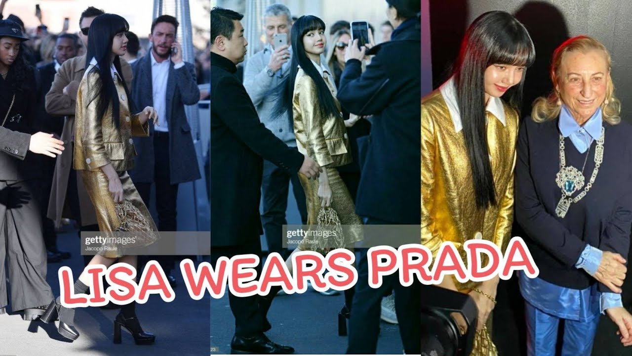 Lisa wears PRADA : Lisa Blackpink at Prada Fashion Show, Milan Italy ...
