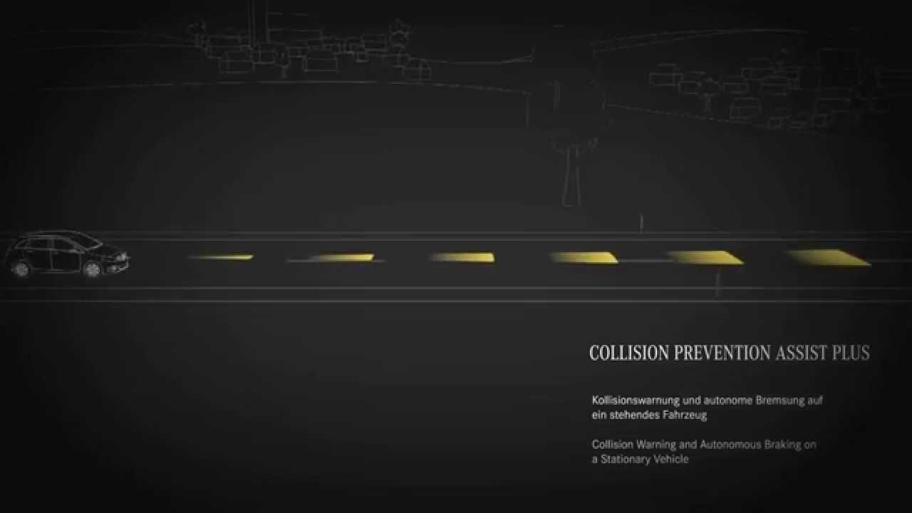 Mercedes Benz Collision Prevention Assist Plus Animation - YouTube