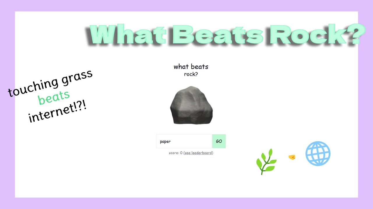 Trying to Beat Rock? - YouTube