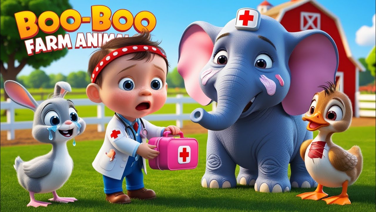 Boo boo farm animals song | nursery rhymes for babies | sing along ...