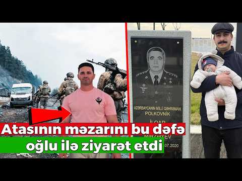 Motosiklet qəzasında ölən Ramin zabit imiş - Nəvəsi və oğlu Milli Qəhrəmanın məzarını ziyarət etdi
