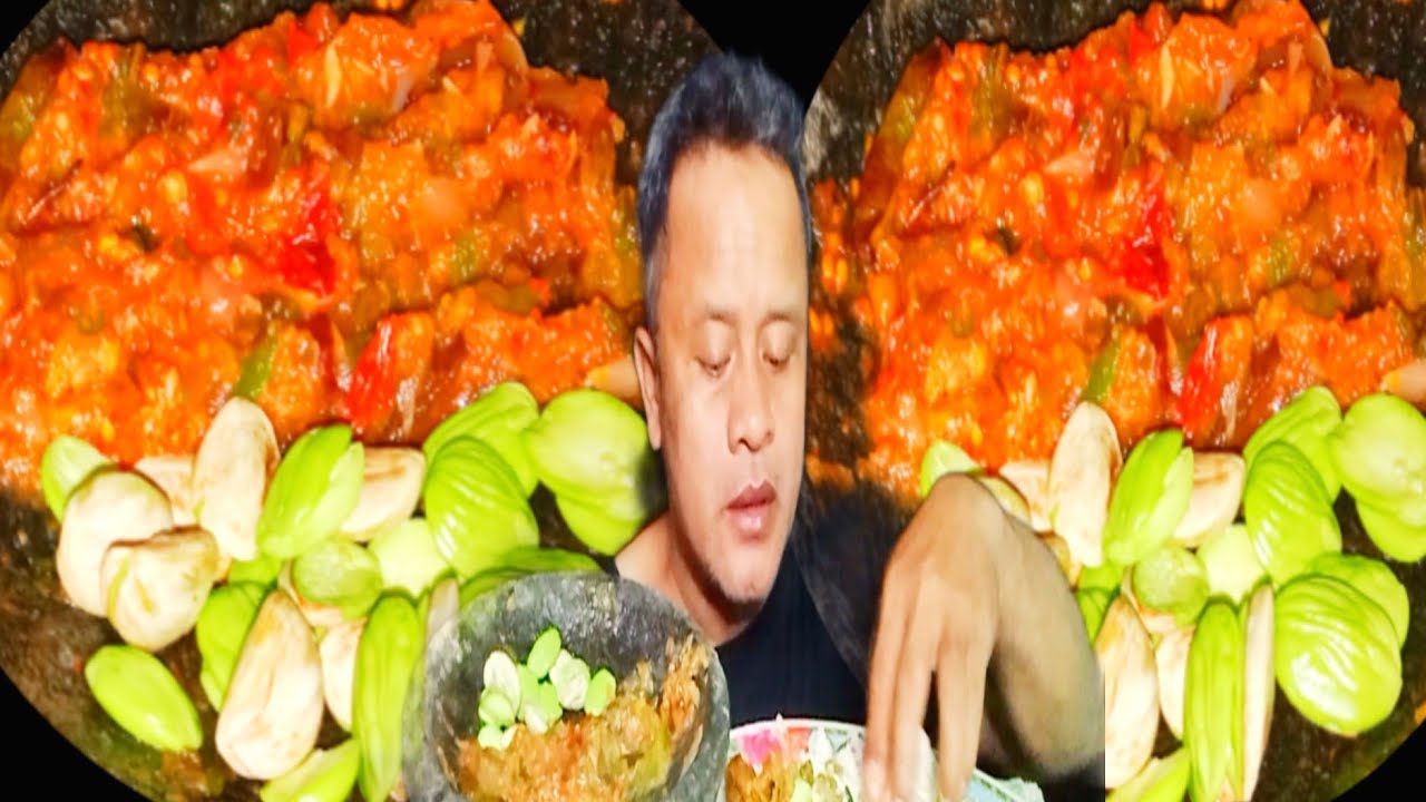SEADANYA TAPI NIKMAT, SAMBAL CABE DAN PETE#mukbang #mukbangindonesian - YouTube