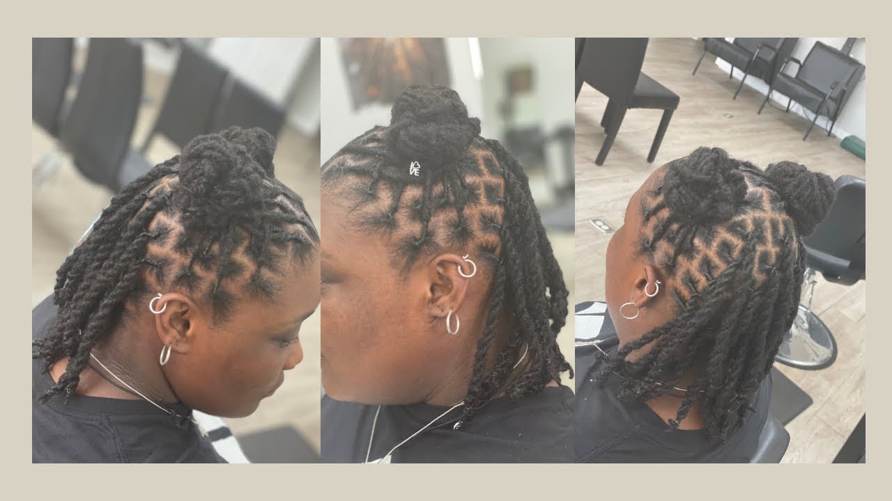 Loc Style: Space buns with ropes in the back 😍😍 | Quick basket in the ...