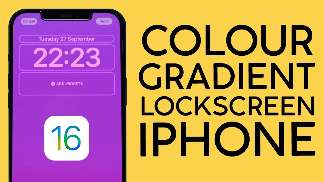 How to Set Colour Gradient Wallpaper on iOS 16 2022 - YouTube