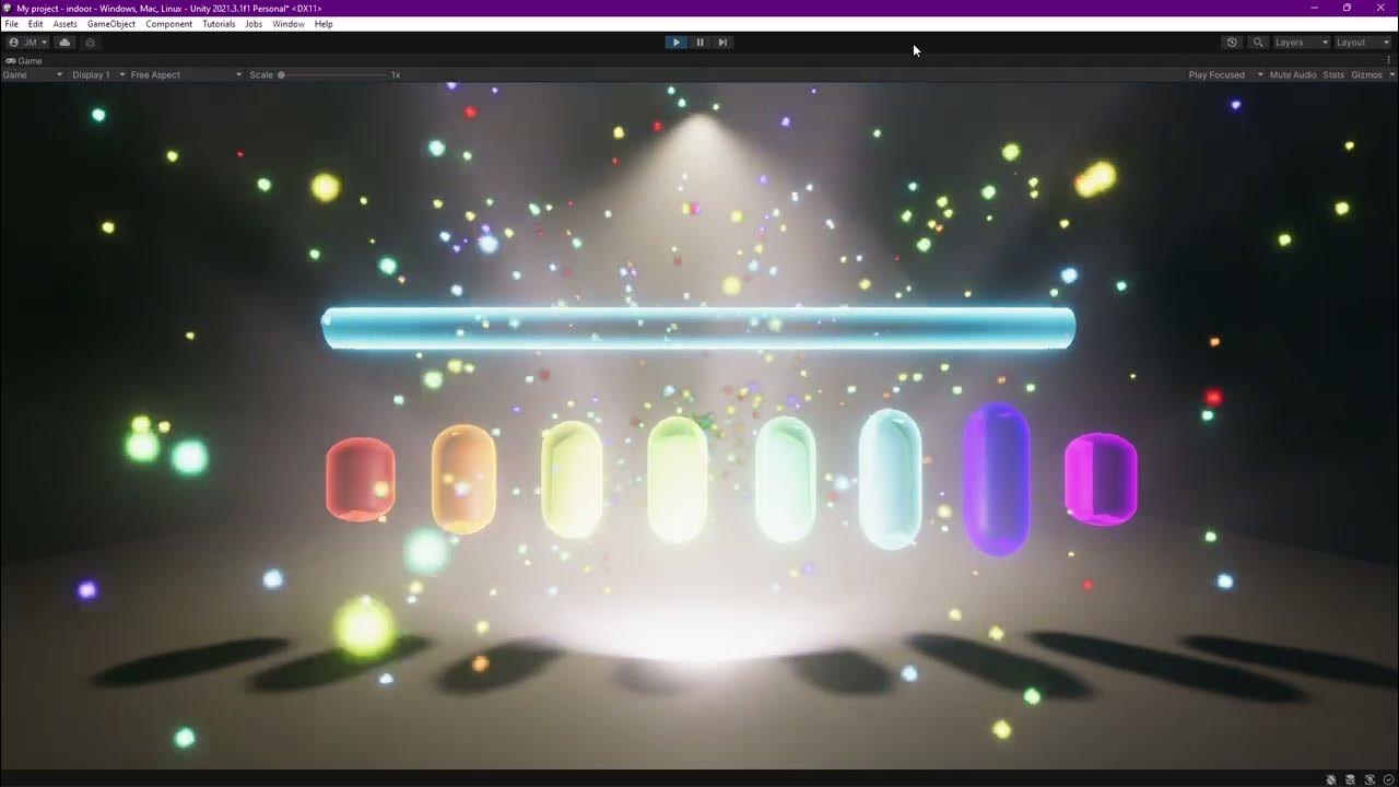 Test #unity #audio #visualizer #particles 2 - YouTube