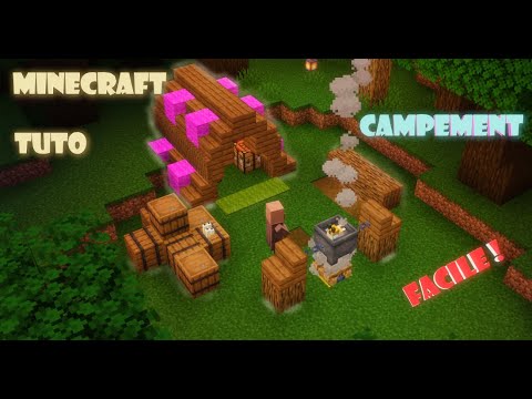 COMMENT FAIRE UN BEAU CAMPEMENT DANS MINECRAFT / JOLI FEU DE CAMP ...