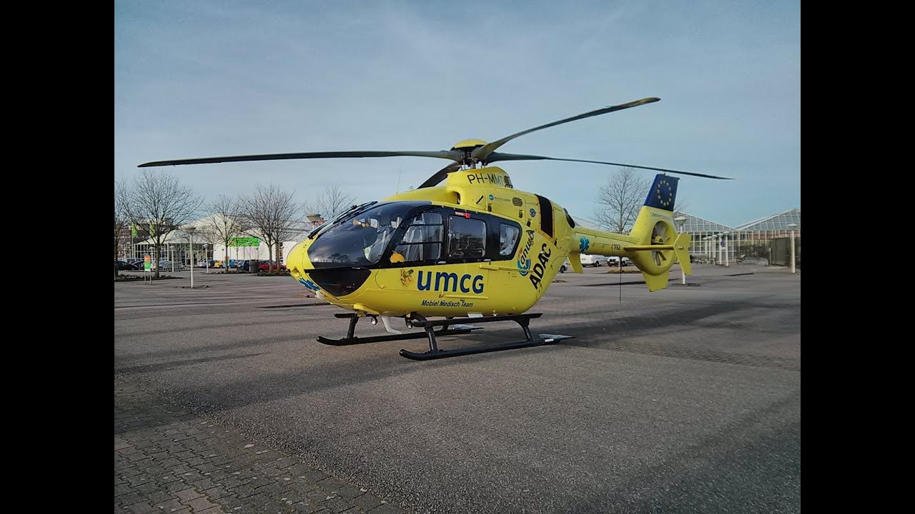 UMCG Trauma helicopter Eurocopter EC 135 P2+ PH-MMT - YouTube