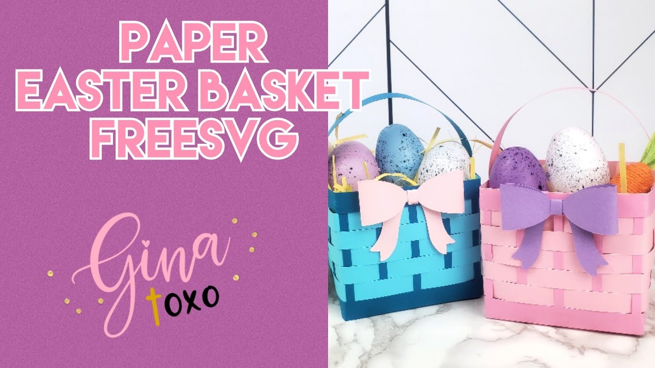 Mini Easter Basket Cricut Craft with Free SVG - YouTube