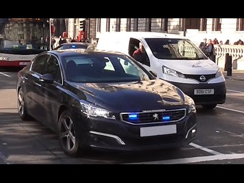 Unmarked Peugeot 508 + BMW 525D  Responding in convoy