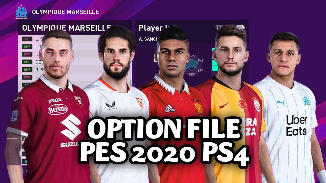 OPTION FILE PES 2020 SEASON 22 PS4 PS5 PART4 - YouTube