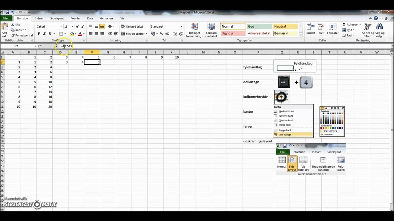 den lille tabel m excel - YouTube