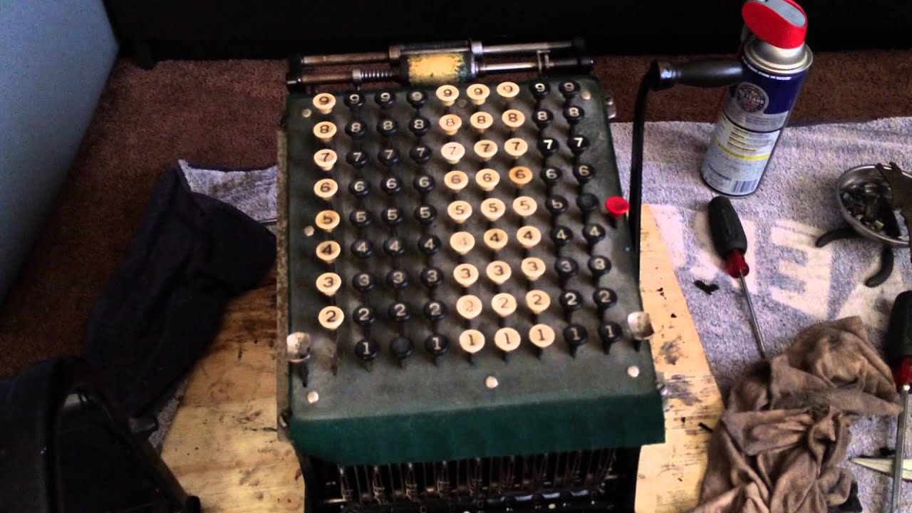 Burroughs Adding Machine Circa 1903 - YouTube