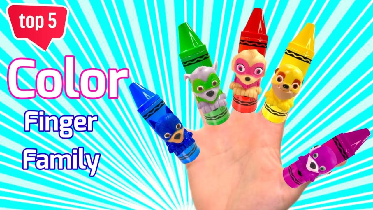 Crayons Finger Family | Nursery Rhymes For Kids | Learn Colors With ...