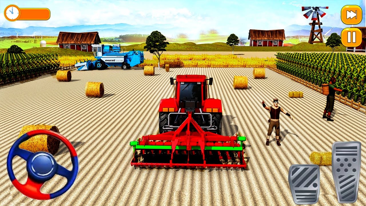 Cotton Farming Game Part 3 | Android Mobile Games | Tractor Real ...