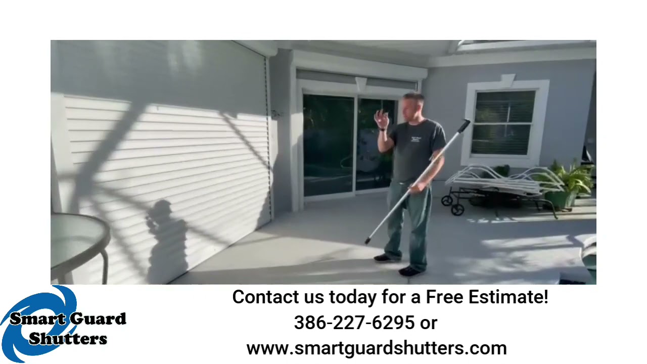 Pull Down Nautilus Rolling Shutter on a Lanai - YouTube