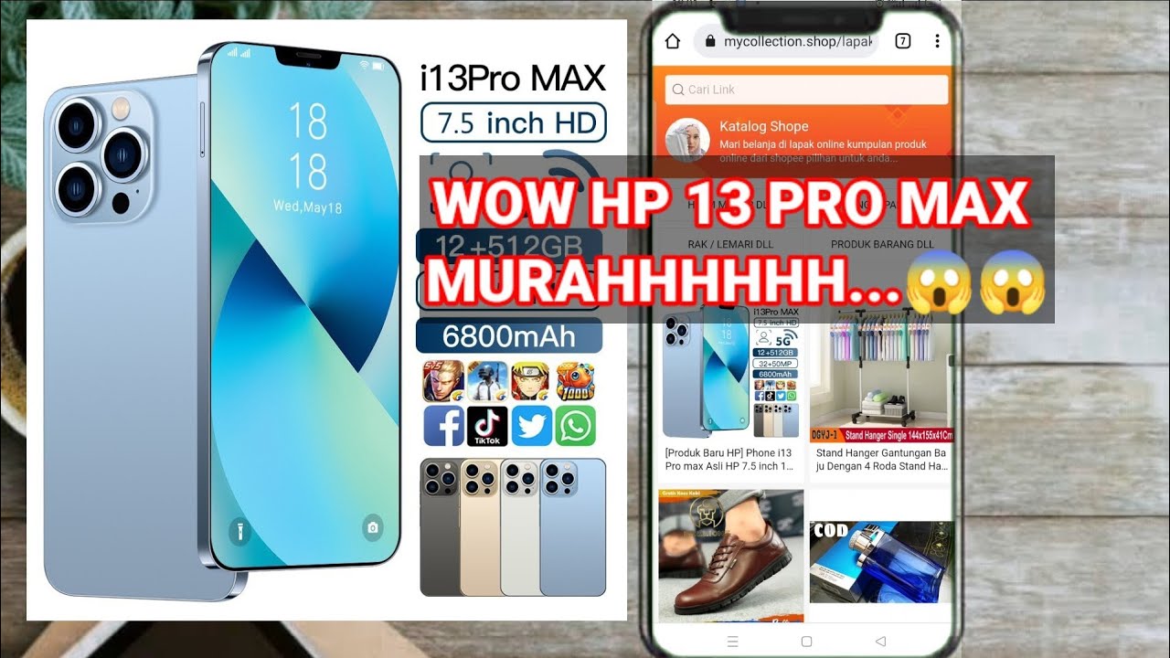 [Produk Baru HP] Phone i13 Pro max Asli HP 7.5 inch 12GB RAM+512GB ROM ...
