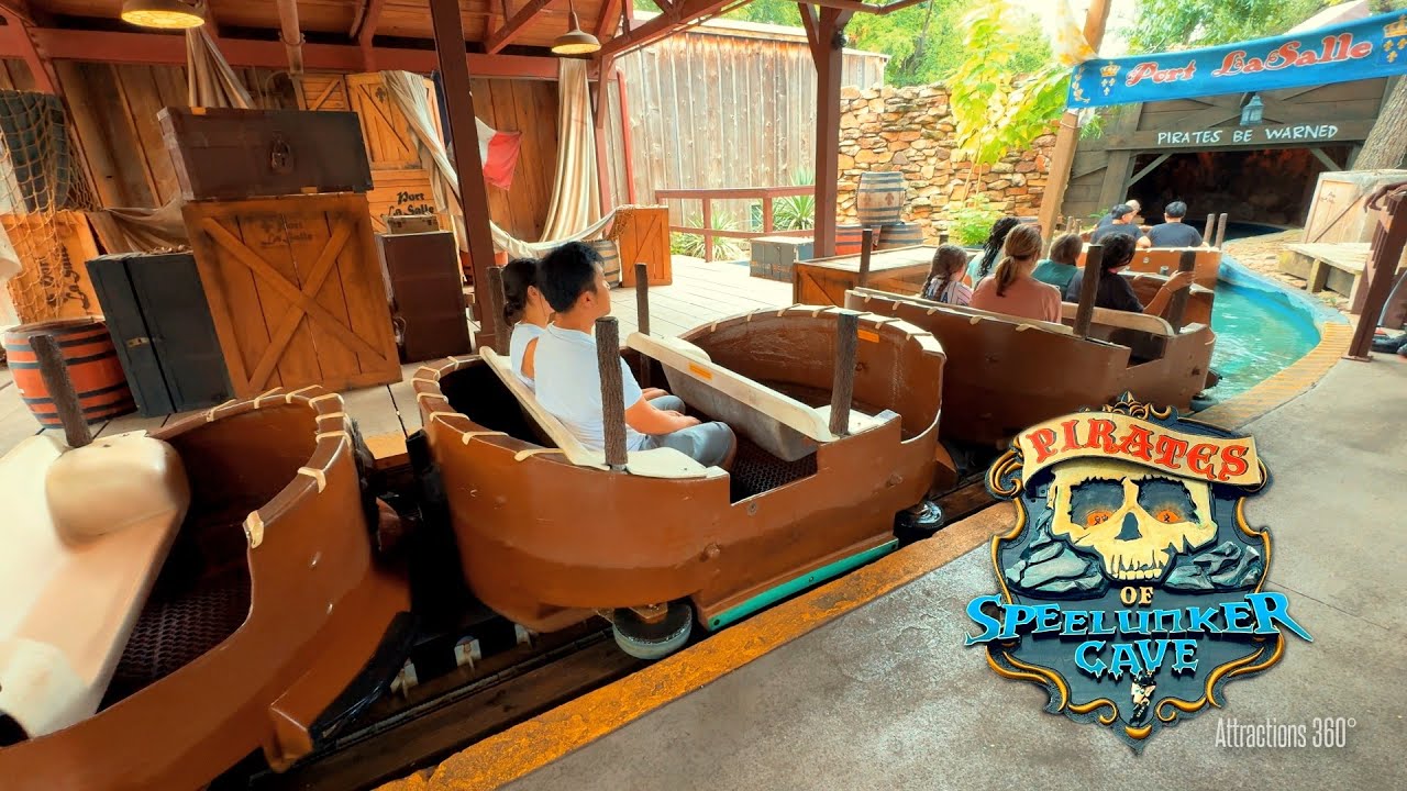 Six flags Pirates Boat Dark Ride | Pirates of Speelunker Cave - YouTube