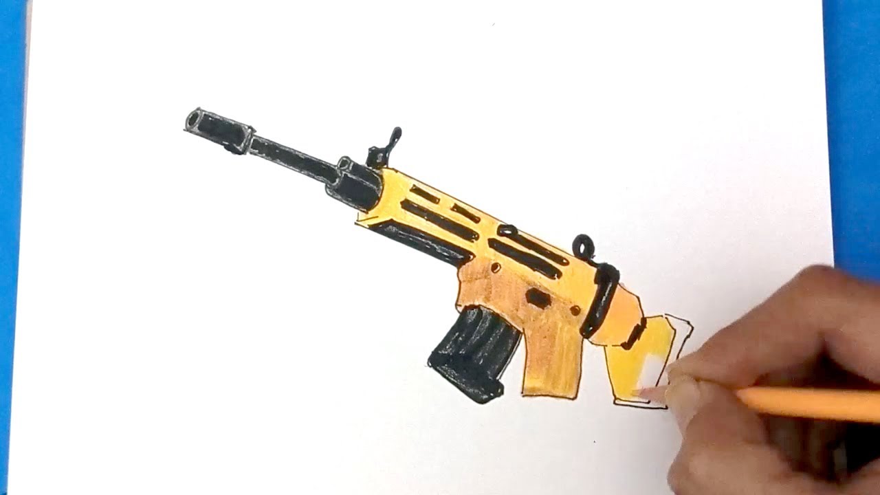 How to draw roblox rivals: Assault Riffle - YouTube
