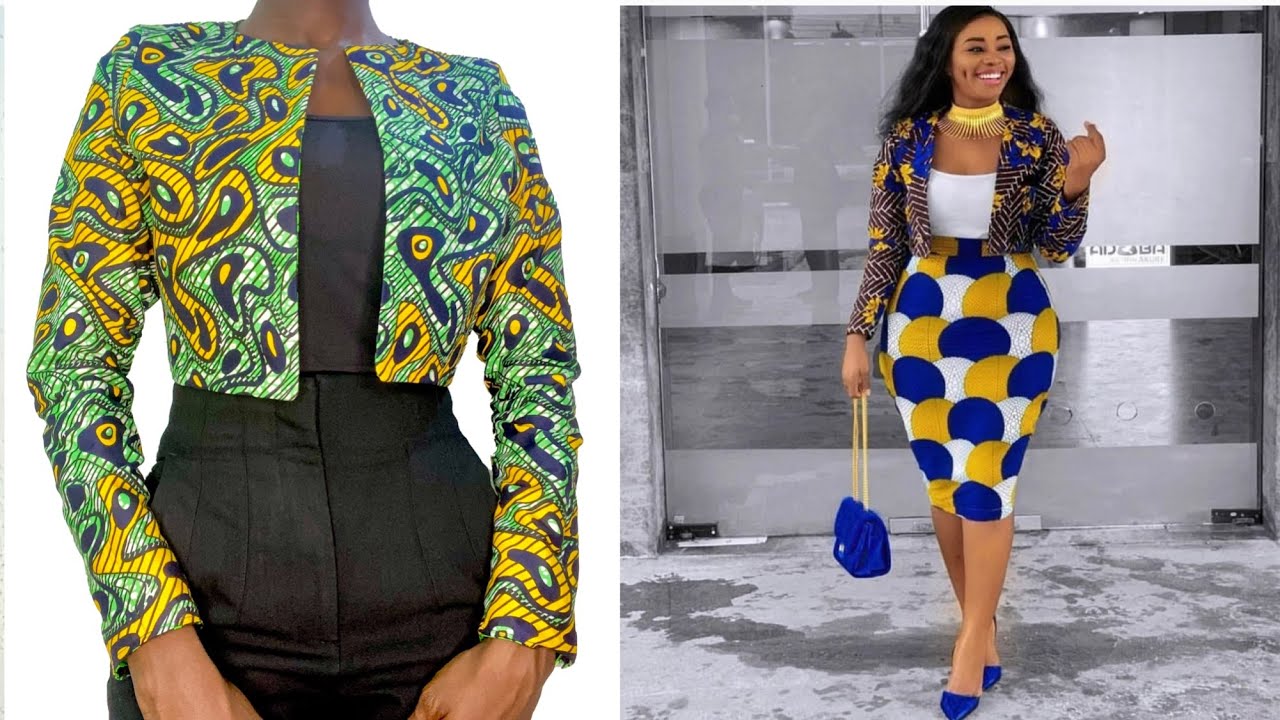 Reversible Cropped Jacket Tutorial / DIY Cutting and Stitching - YouTube