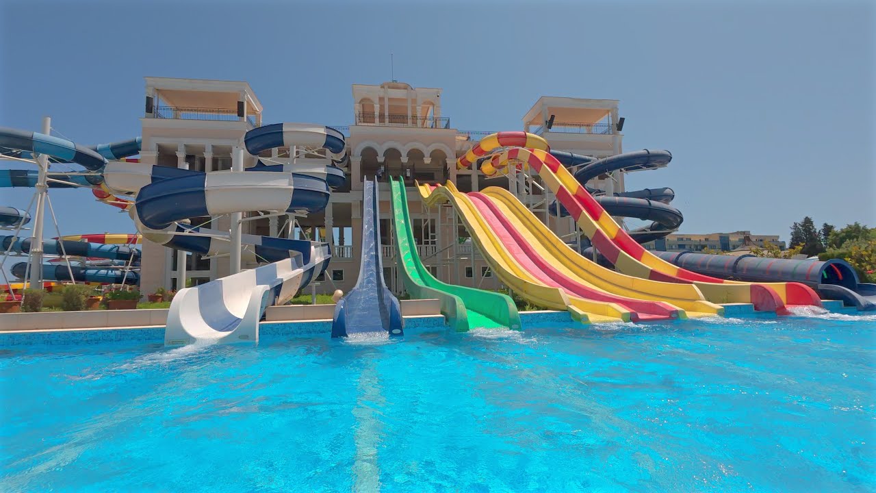 Crazy Downhill Water Slide at Sunset Aquapark Pomorie 🇧🇬 - YouTube
