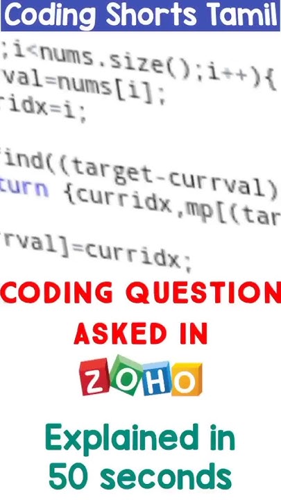 Zoho interview question | தமிழ் | Programming #shortsfeed #shorts #programming #code #tamil # ...