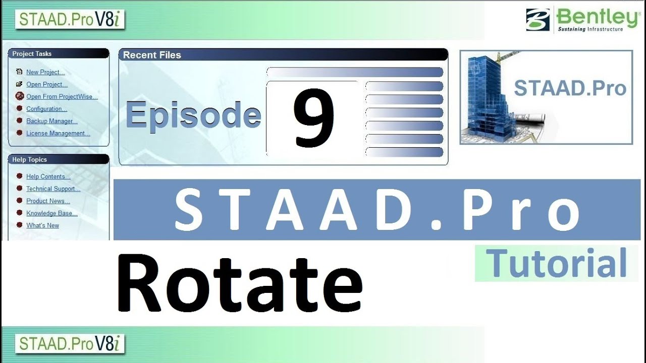 9 How To Rotate A Structure In STAAD Pro Rotate Command In STAAD Pro YouTube 9 How To Rotate A Structure In STAAD Pro Rotate Command In STAAD Pro YouTube