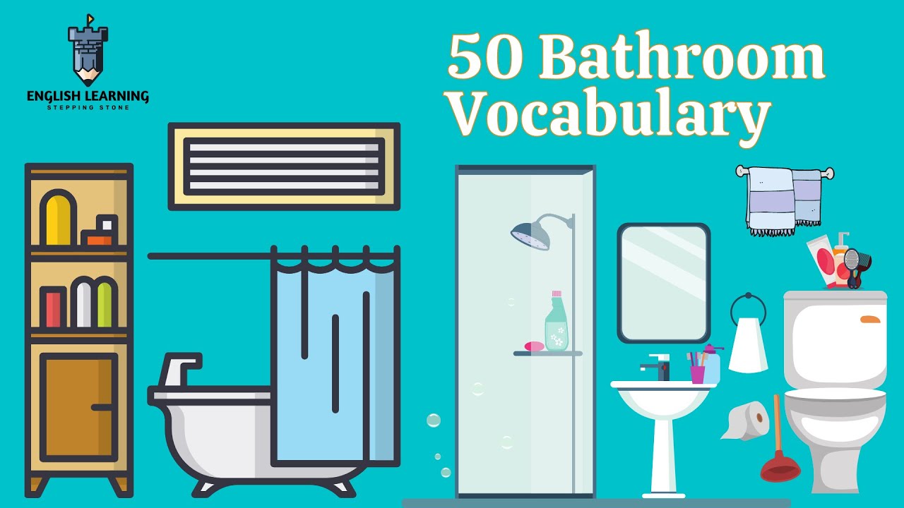 BEDROOM VOCABULARY : LEARN BATHROOM VOCABULARY WITH ILLUSTRATION - YouTube