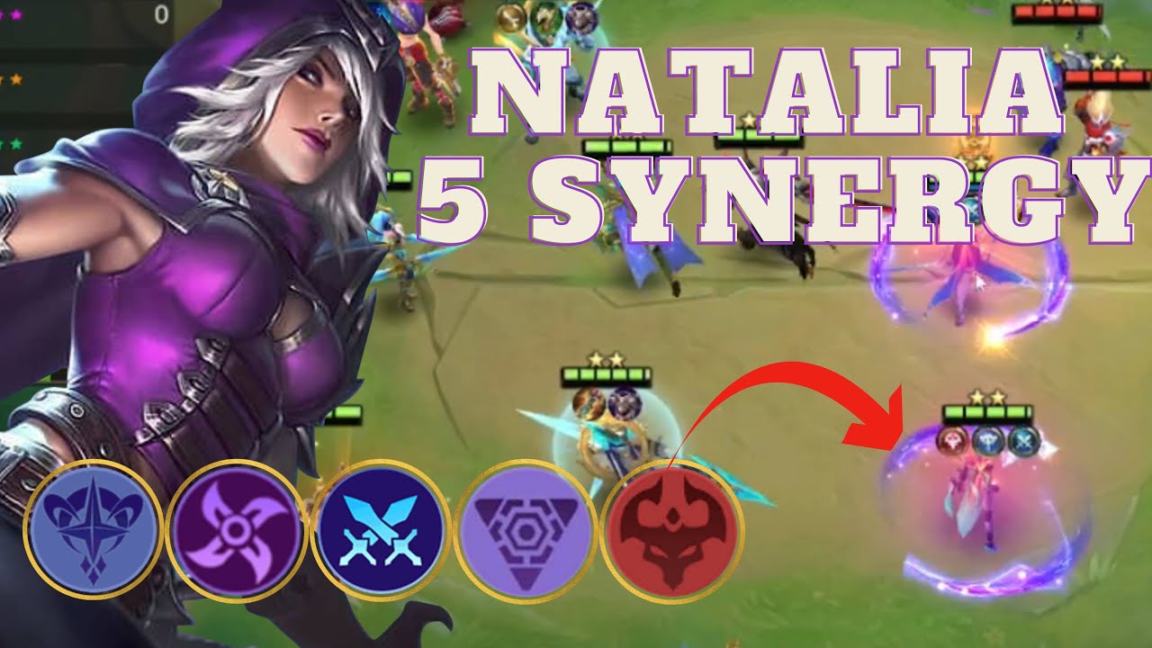 MAGIC CHESS - AUSTUS SKILL 3 NATALIA 5 SYNERGY, FULL DAMAGE AND HIGH ...