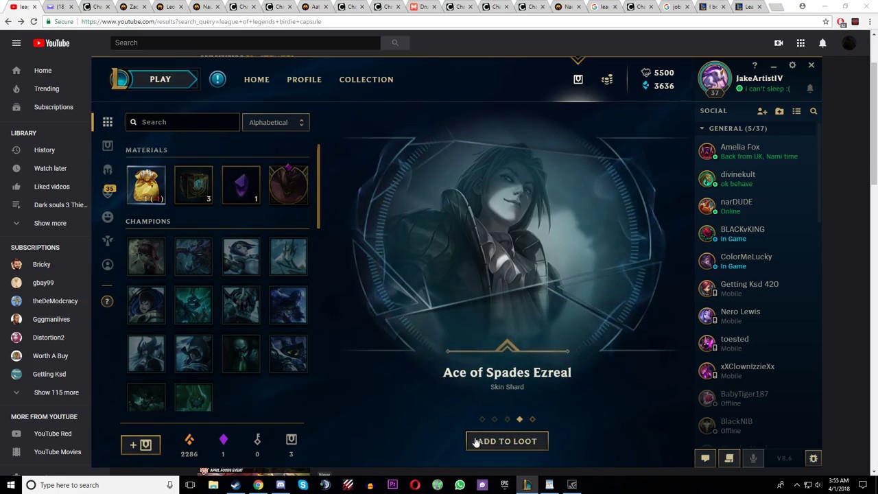10 Birdie Capsule Opening - League of Legends - YouTube