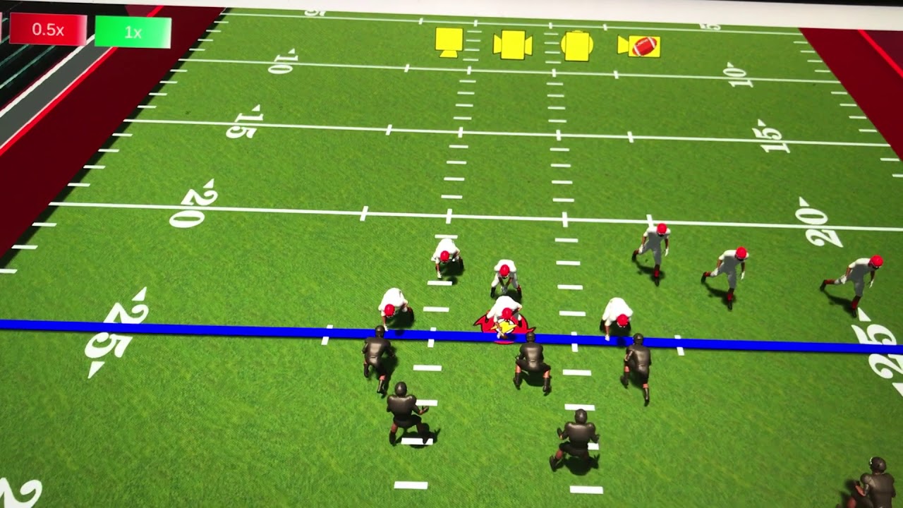Arena Football Role Out Pass Play - YouTube