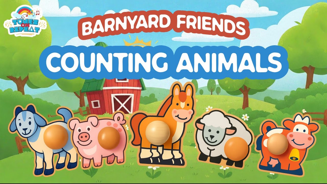 Counting Song 1-5 with Farm Animals | Learn Numbers for Toddlers ...