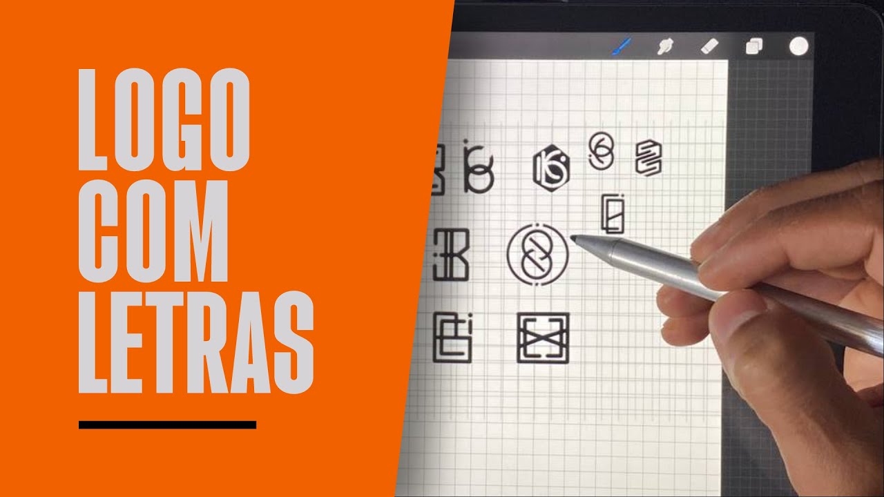Como criar um logotipo com letras // Design de logo com letras - YouTube