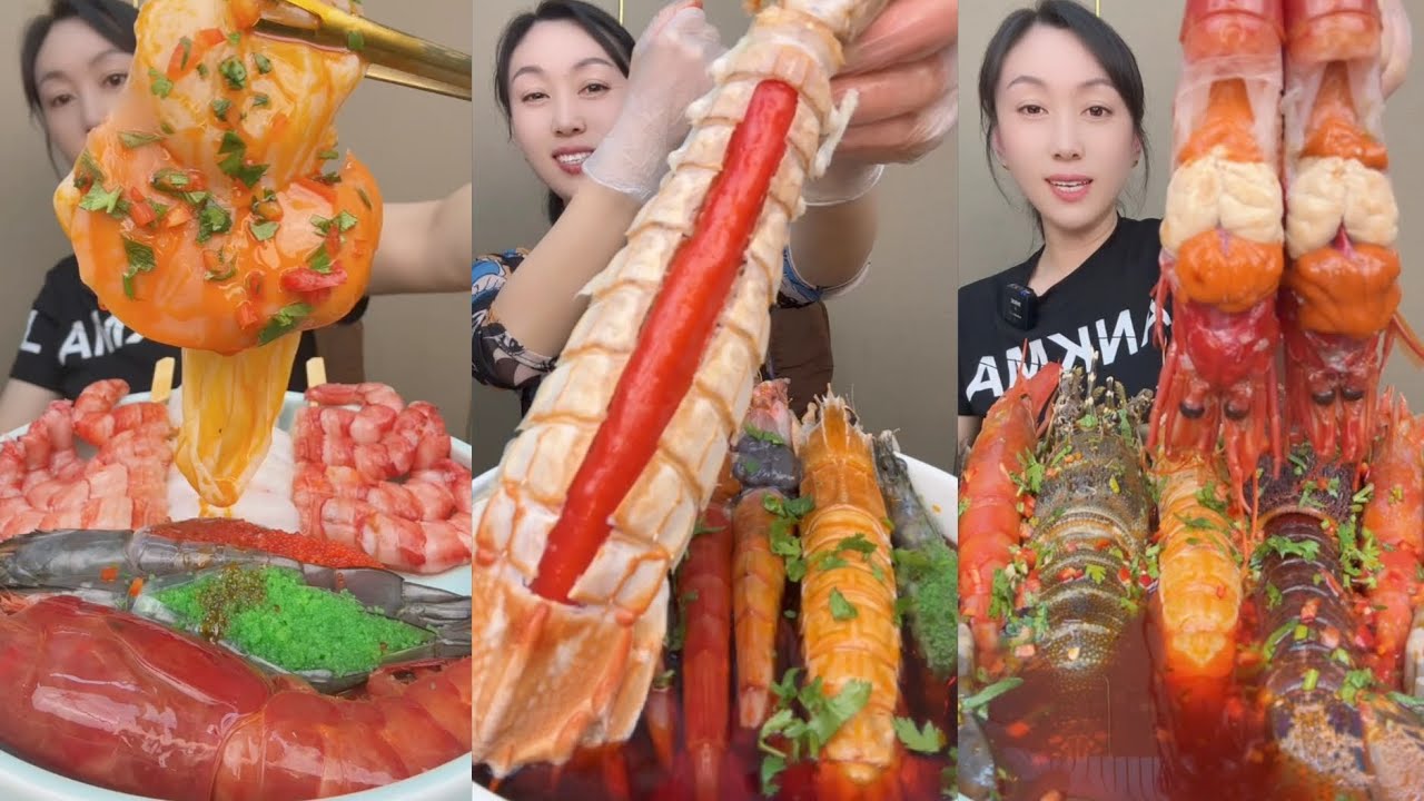 EAT SEAFOOD LOBSTER SHRIMP RED DEVIL SHRIMP SNAIL YUMMY....#mukbang # ...