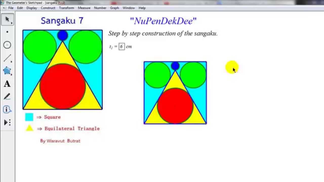 Construction of Sangaku using GSP - YouTube