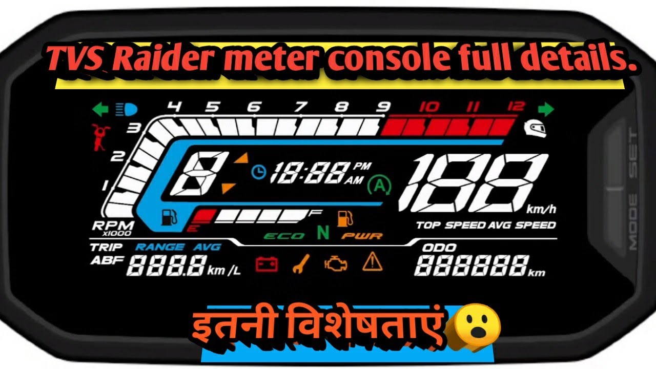 Tvs Raider meter console full details//A to Z full details// itne ...