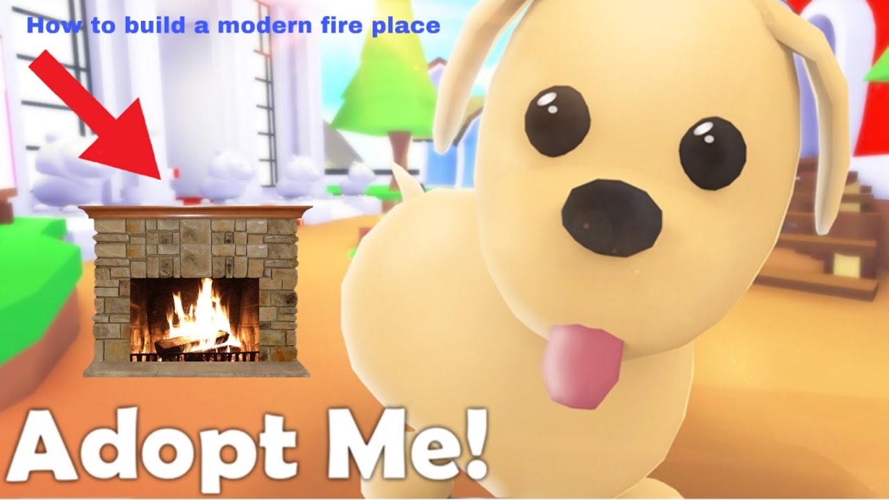 How to build a modern fire place in adopt me - YouTube