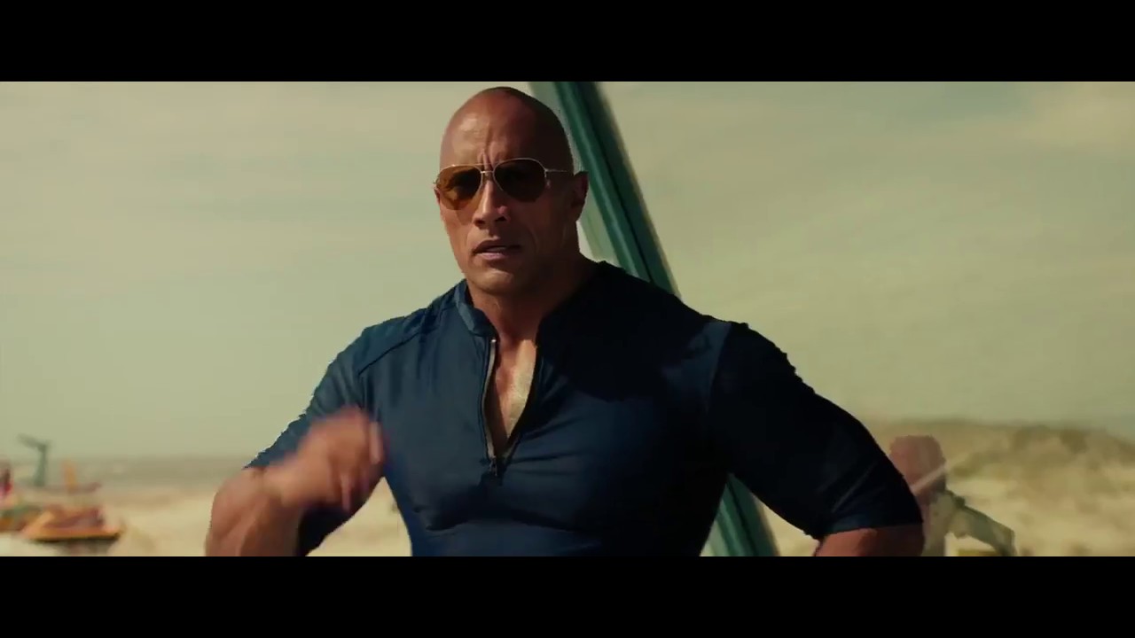 Baywatch, Dwayne Johnson "LifeGuard On Duty" Scene - YouTube