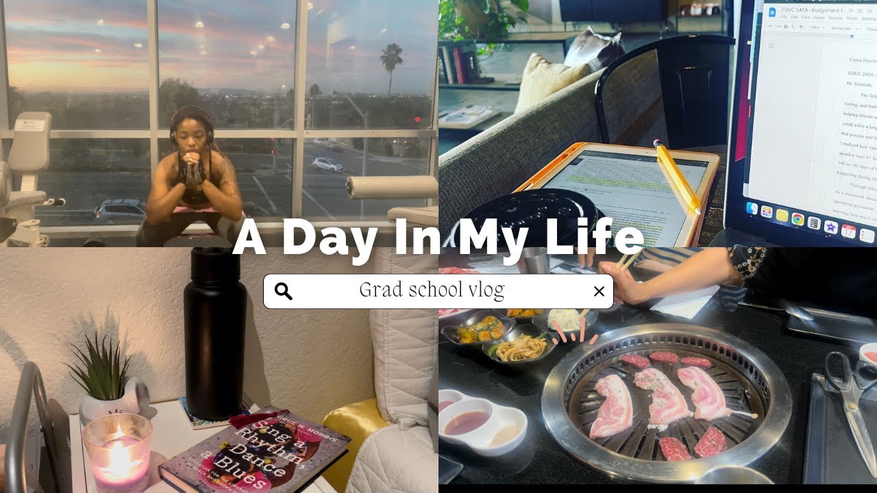 Grad School Vlog- Routines, Studying, & Korean BBQ - YouTube