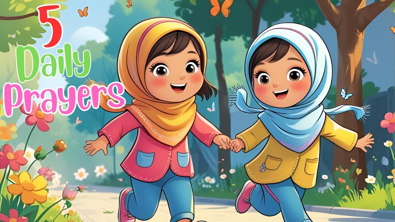 Five Daily Prayers for Kids | Fun Nasheed About Salah (Fajr to Isha ...